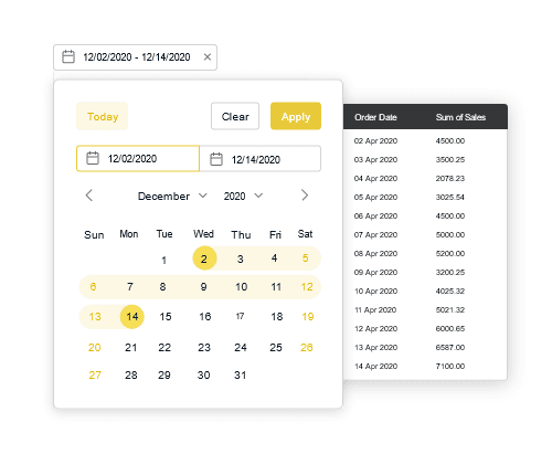 Date Picker - Powerviz